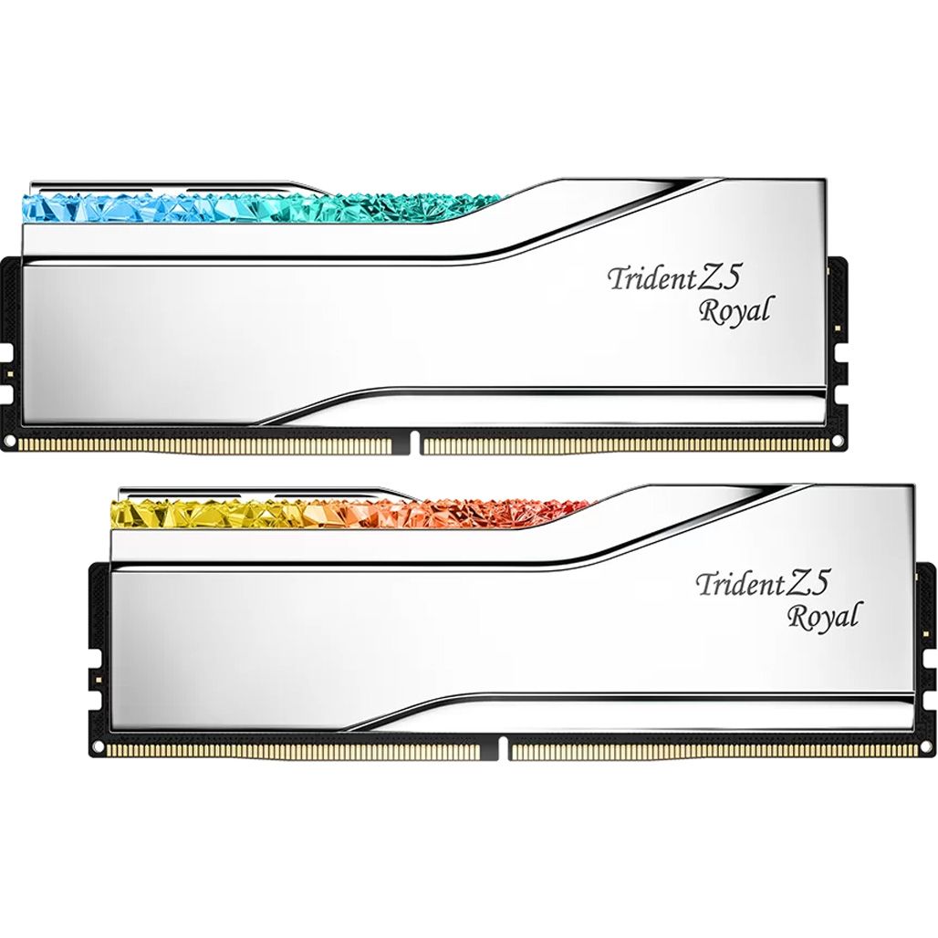 Модуль пам'яті DDR5 G.Skill Trident Z5 Royal 2x16GB 6400MHz Silver (F5-6400J3239G16GX2-TR5S ...